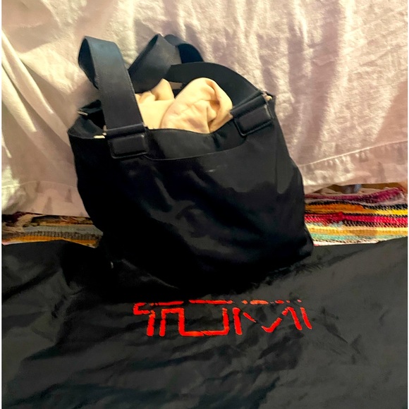 Tumi | Bags | Tumi Black Canvas And Leather Medium Tote Incredibly Durable | Poshmark